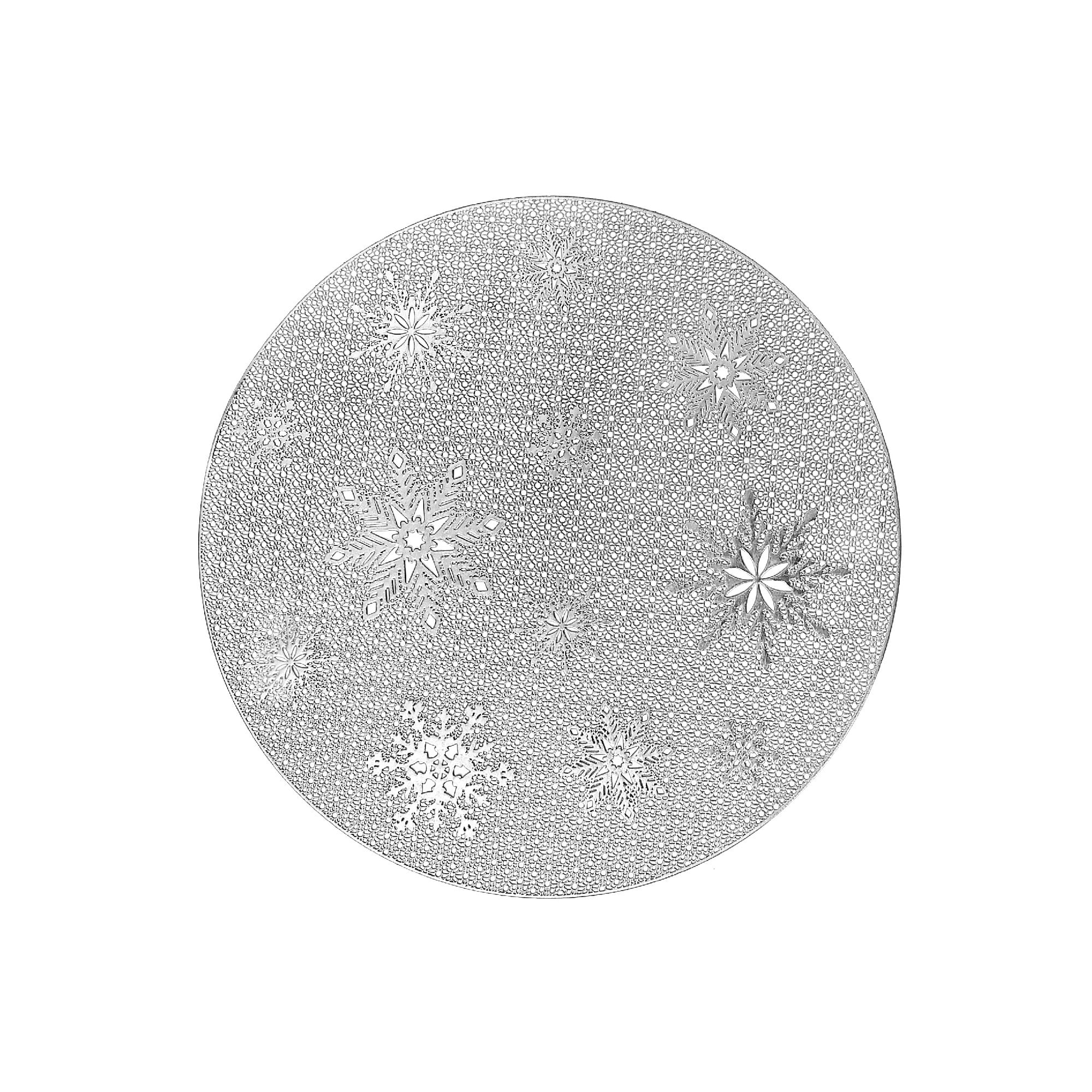 Click here for Ih Casadécor Pvc Round Cut Out Snowflake Placemat... prices