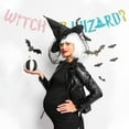 Witch or Wizard Glitter Banner, Halloween Gender Reveal Decorations He ...