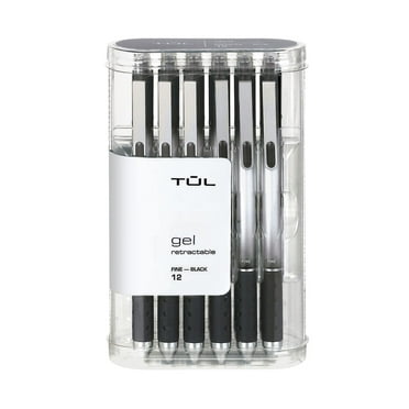 TUL BP3 Retractable Ballpoint Pens, Fine Writing Tip, 0.8mm, Silver ...
