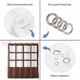 72x78 Inch Shower Curtain Dark Brown Wood Screen Bathroom Decor ...