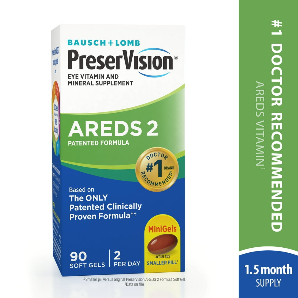 PreserVision® AREDS 2 Formula Vitamin & Mineral Supplement 90 ct Soft Gels (MiniGels) - Walmart ...