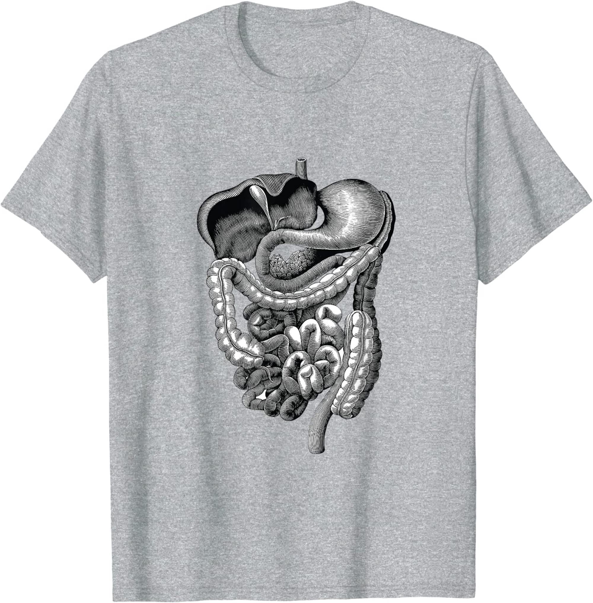 Human Internal Organs Liver Intestine Stomach Body Anatomy T-Shirt ...