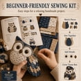 Cozy Owl Tissue Box Cover DIY Kit - Pre Cut Fabric Sewing Craft for ...