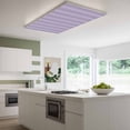 4 Pcs Purple White Striped Fluorescent Light Covers Solid Lilac Purple ...