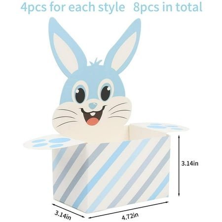 Easter Treat Boxes,Bunny Cardstock Paper Gift Boxes Candy Cookie ...
