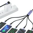 66W USB Charging Cable with 5 Connectors Including Type C & Small USB ...