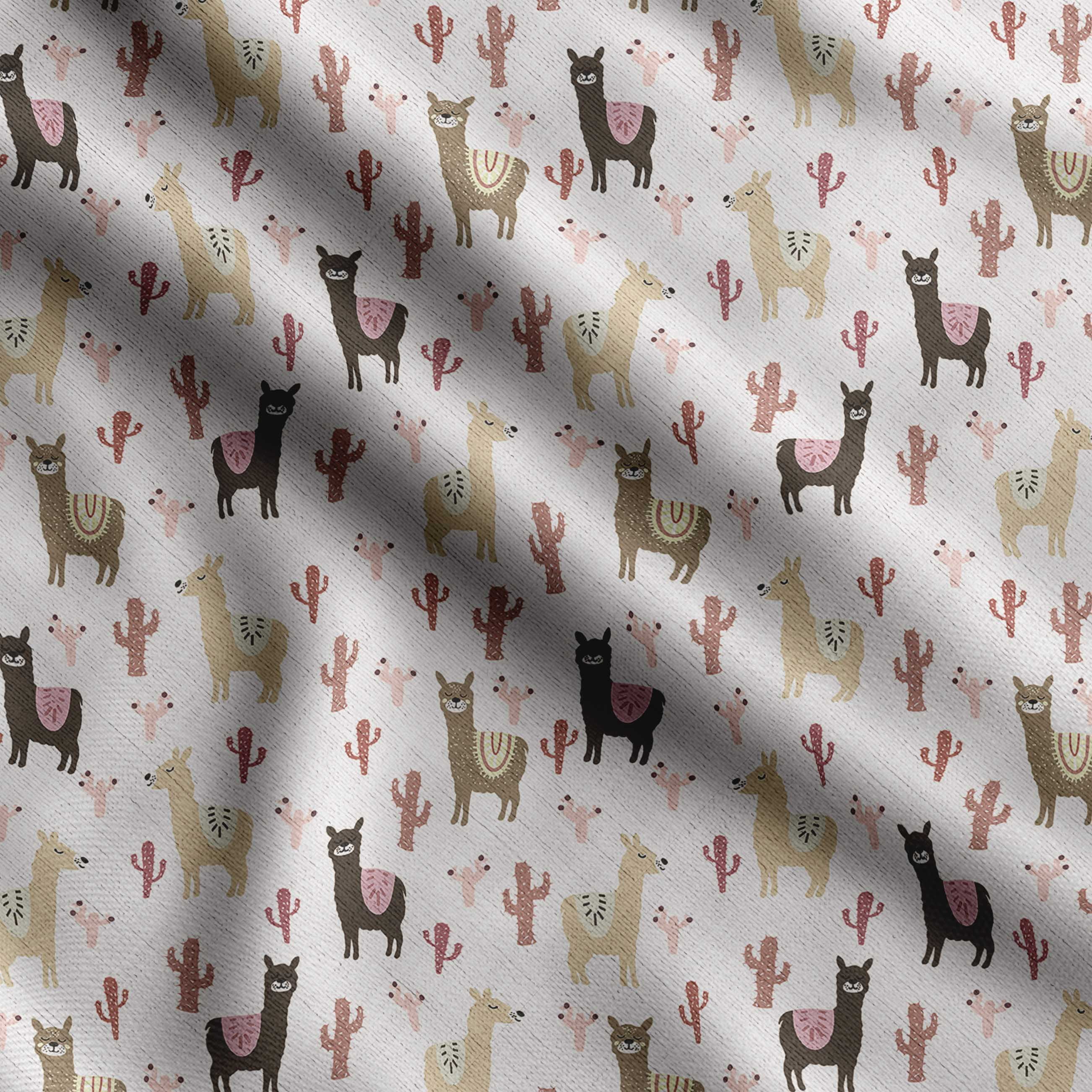 Soimoi Llama Alpaca Print,Cotton Cambric, Quilting Fabric Sold by The ...