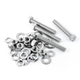 (10Set) 5/16-18 x 2-1/2" Complete Set Hex Head Screw Bolts Nuts Fender ...