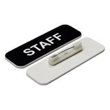 Staff 1 x 3" Name Tag, Black (3 Pack) - Walmart.com