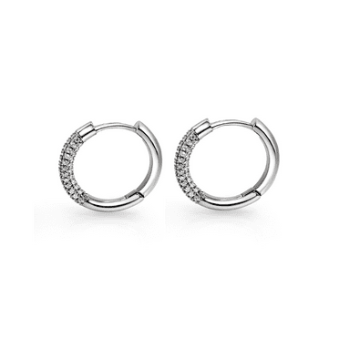 Swarovski STONE HOOP PIERCED EARRINGS, PINK, ROSE GOLD PLATING 5383938 ...