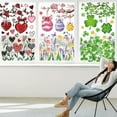 8 Sheets Holiday Window Clings Valentine's Day Easter St. Patrick's Day ...