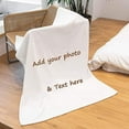 Personalised Photo Fleece Blanket Customized Throw with Picture ...
