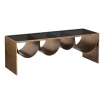 Free Shipping! DecMode Modern Black Metal Geometric Coffee Table with ...