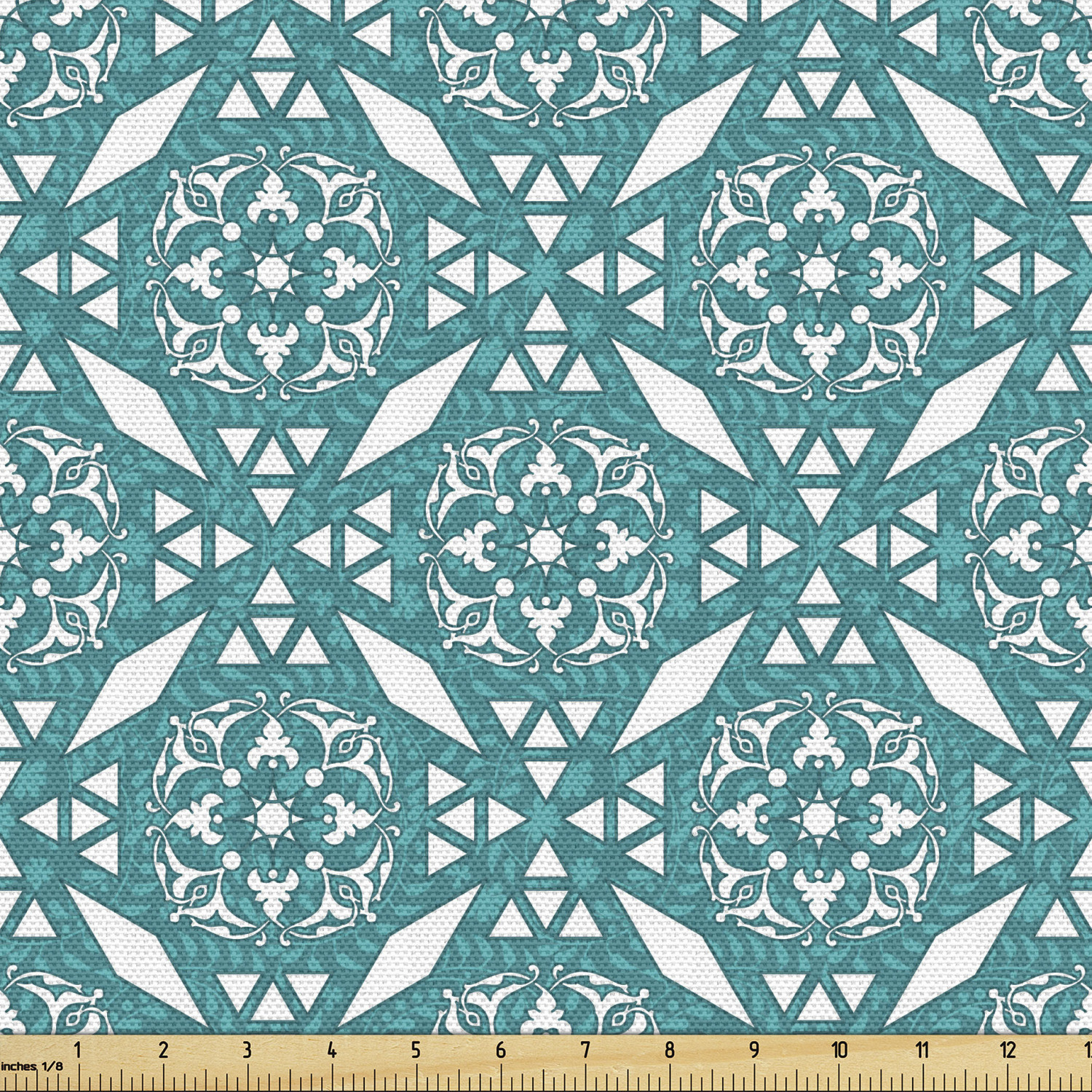 Persian Fabric by the Yard, Moroccan Geometrical Style Illustration ...