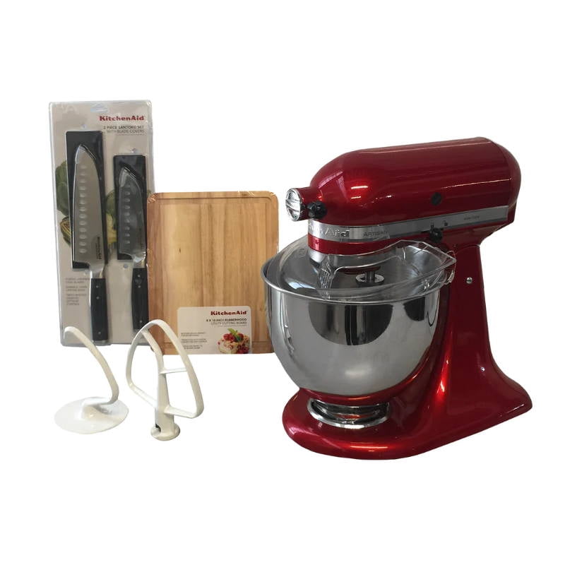 Batidora de Pedestal 10 Vel con Cuchillos y Tabla KitchenAid Roja ...