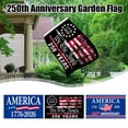 Fourth of July Commemorative Garden Flag 250th Anniversary Single Sided ...