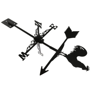 Iron Weather Vane Wind Direction Outdoor Garden Stake Farm Roof Mount ...