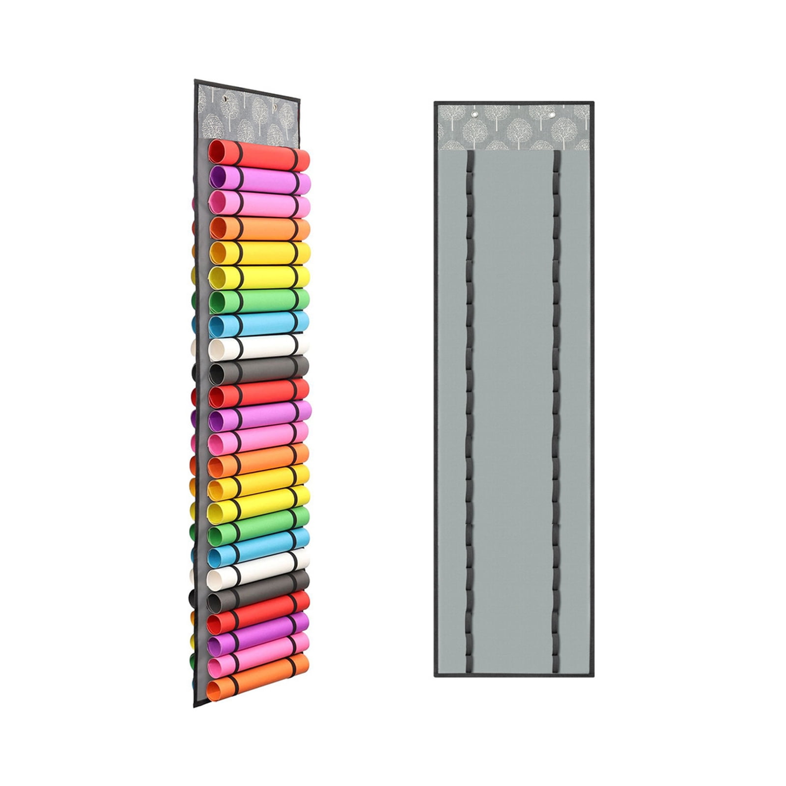 Vinyl Roll Paper Storage Bag Double Sided Multicolor Large Capacity ...