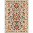 Well Woven Apollo Flatwoven Suzani Vintage Floral Beige Multi 5'3" x 7 ...