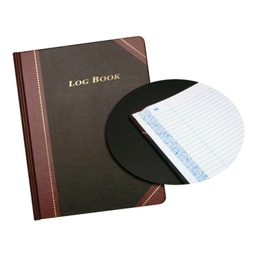 Boorum & Pease Log Book, Record Rule, Black/Red Cover, 150 Pages, 10 3/ ...