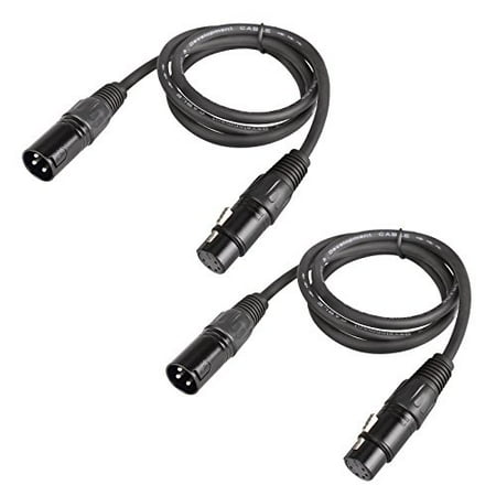 6.5ft 2M 3-Pin Male XLR to 5-Pin Female XLR DMX Turnaround DMX Adapter ...