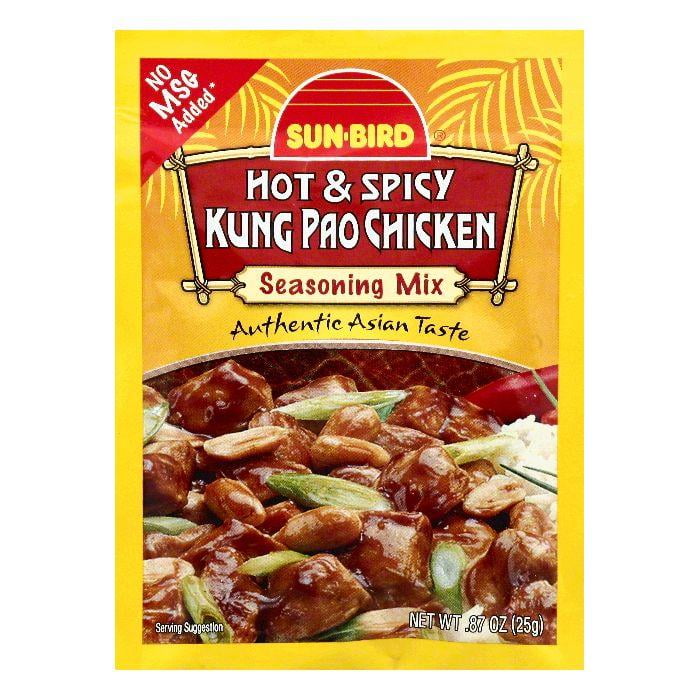 Sun Bird Hot & Spicy Kung Pao Chicken Seasoning Mix, 0.87 OZ (Pack of ...