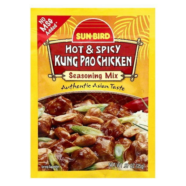 Sun Bird Hot & Spicy Kung Pao Chicken Seasoning Mix, 0.87 OZ (Pack of ...