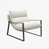 DHP Gatsby Upholstered Sling Accent Chair, Ivory Linen - Walmart.com