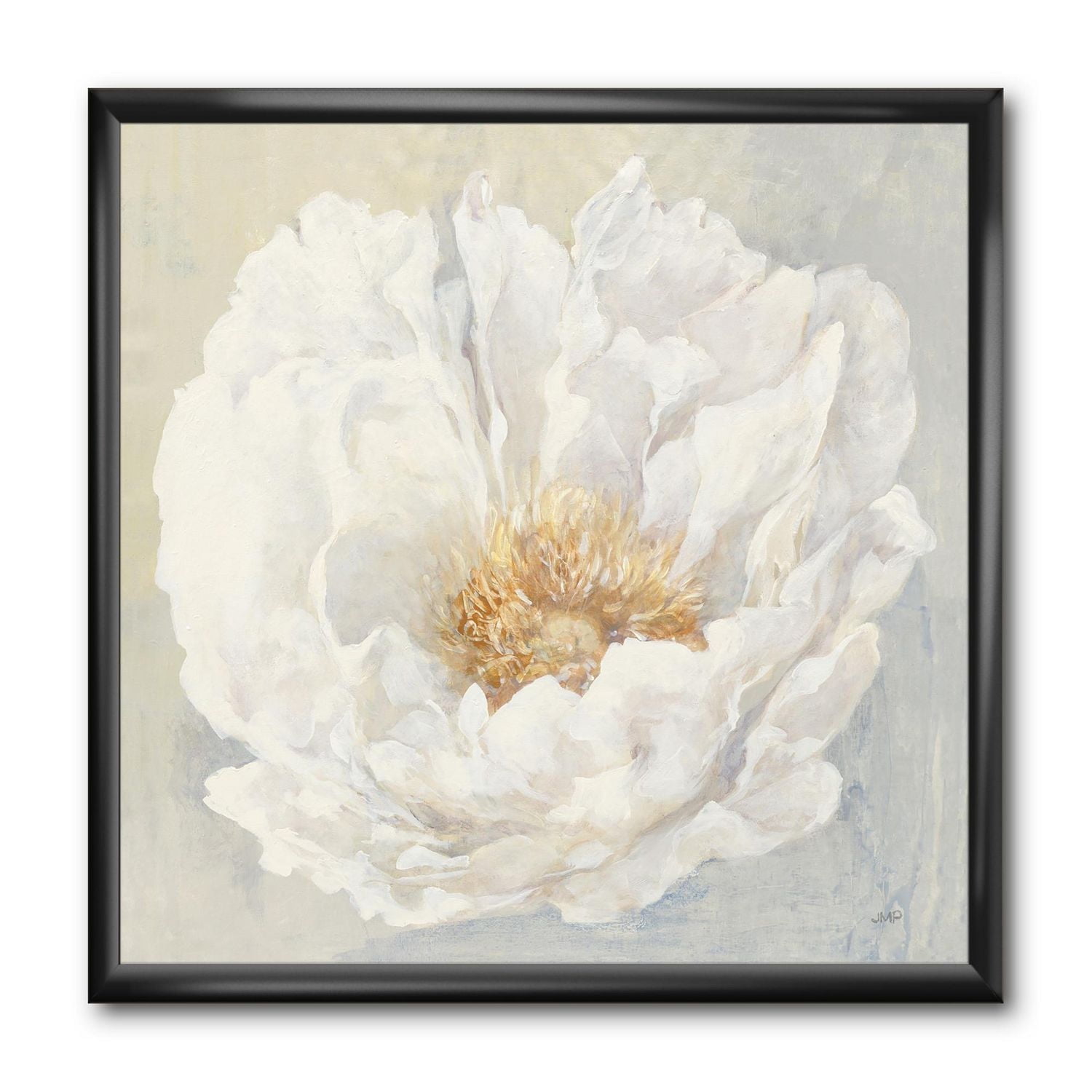 Click here for Designart White Serene Peony Framed Wall Art 46Wx4... prices