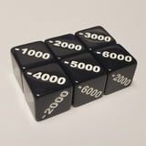 Positive +1000 to +6000 and Negative -1000 to -6000 Counter Dice ...