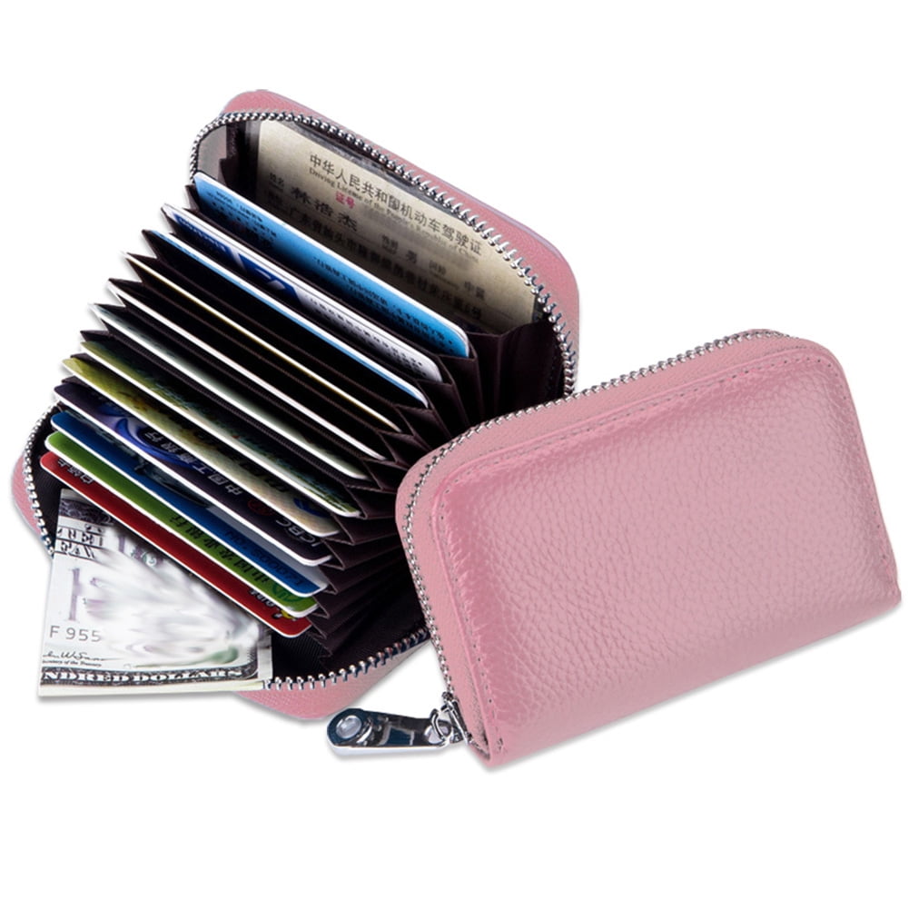 RFID Credit Card Holder Female Leather Credit Card Wallet Travel Small ...