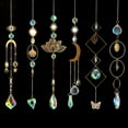 Tattom 6PCS Crystal Suncatchers for Windows, Rainbow Makers with Chain ...