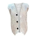 ATOGUTA Girls Sequin Vest Sleeveless Waistcoat Hip-Hop Dance Party ...