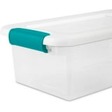 Sterilite Plastic 6 Quart Stacking Storage Box Container with Latching ...