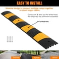 6 FT Heavy Duty Rubber Speed Hump Wheel Stopper Parking Curb Floor ...