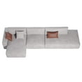 L-Shaped Contemporary Design Leather Corner Modular Sofa - Walmart.com