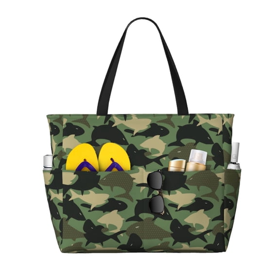 Beige Grey Baroque Beach Bag for Women, Large Breathable Mesh Beach ...