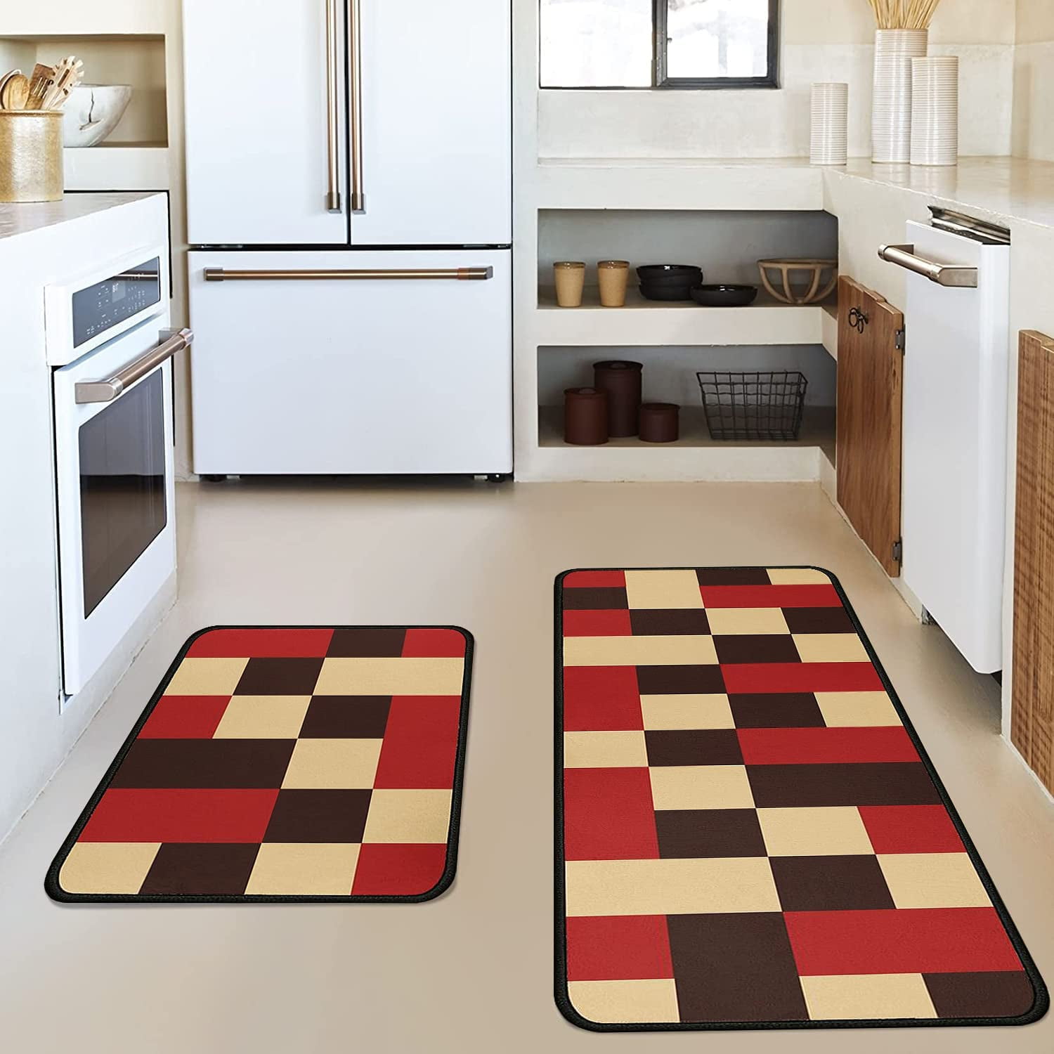 Black And Red Kitchen Rugs
