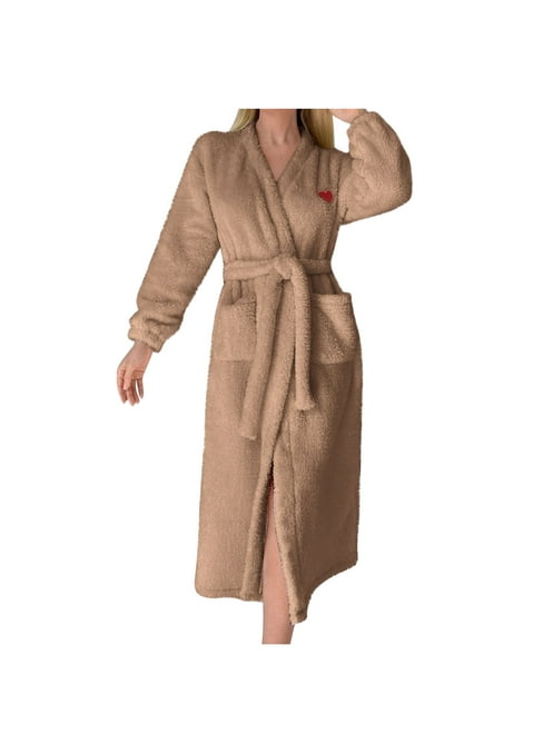 PAVILIA Light Blue Women Robe Fleece Plush Soft, Fluffy Fuzzy Cozy Warm ...