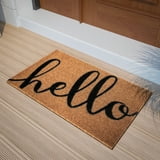 18x30 NAT Black Hello Doormat - Walmart.com