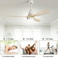 Sofucor 52" Modern Ceiling Fan with Light and Remote Control,Reverse ...