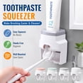 Agiufgs Automatic Toothpaste Dispenser Wall, Vacuum Pump Dispenses ...