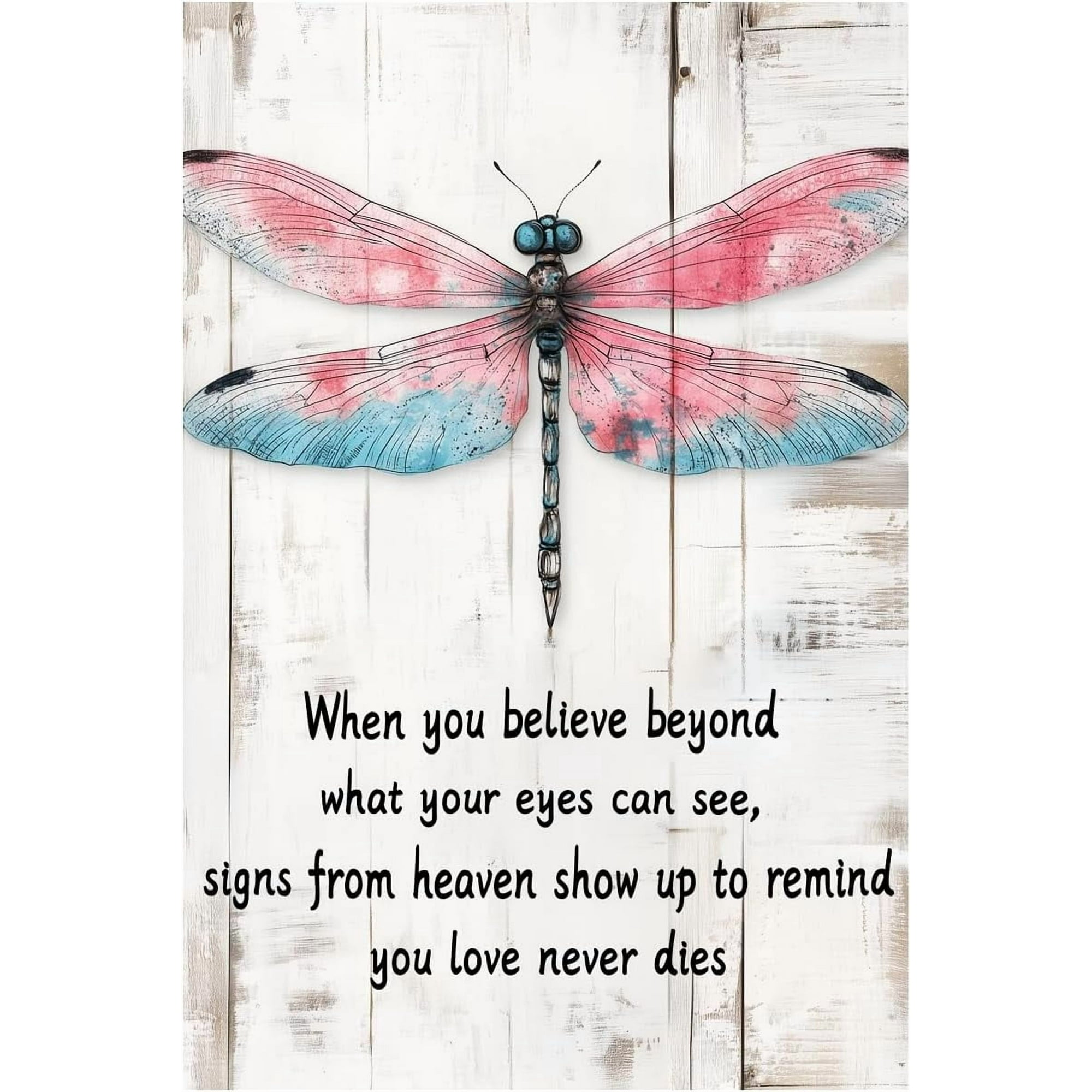 Click here for Aocisuki Dragonfly-Sign Metal-Poster Wall-Art Rust... prices