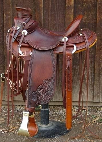 Western Tack Leather Horse Saddle - Walmart.com