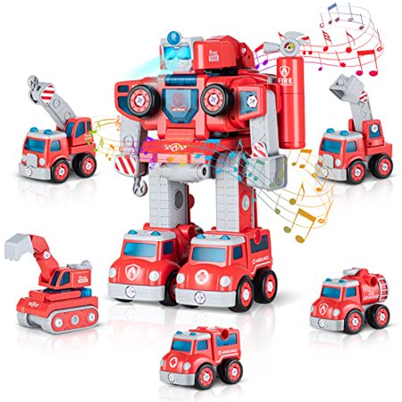 BROADREAM Toys for 3 4 5 6 7 8 Years Old Boys, Take Apart Robot ...
