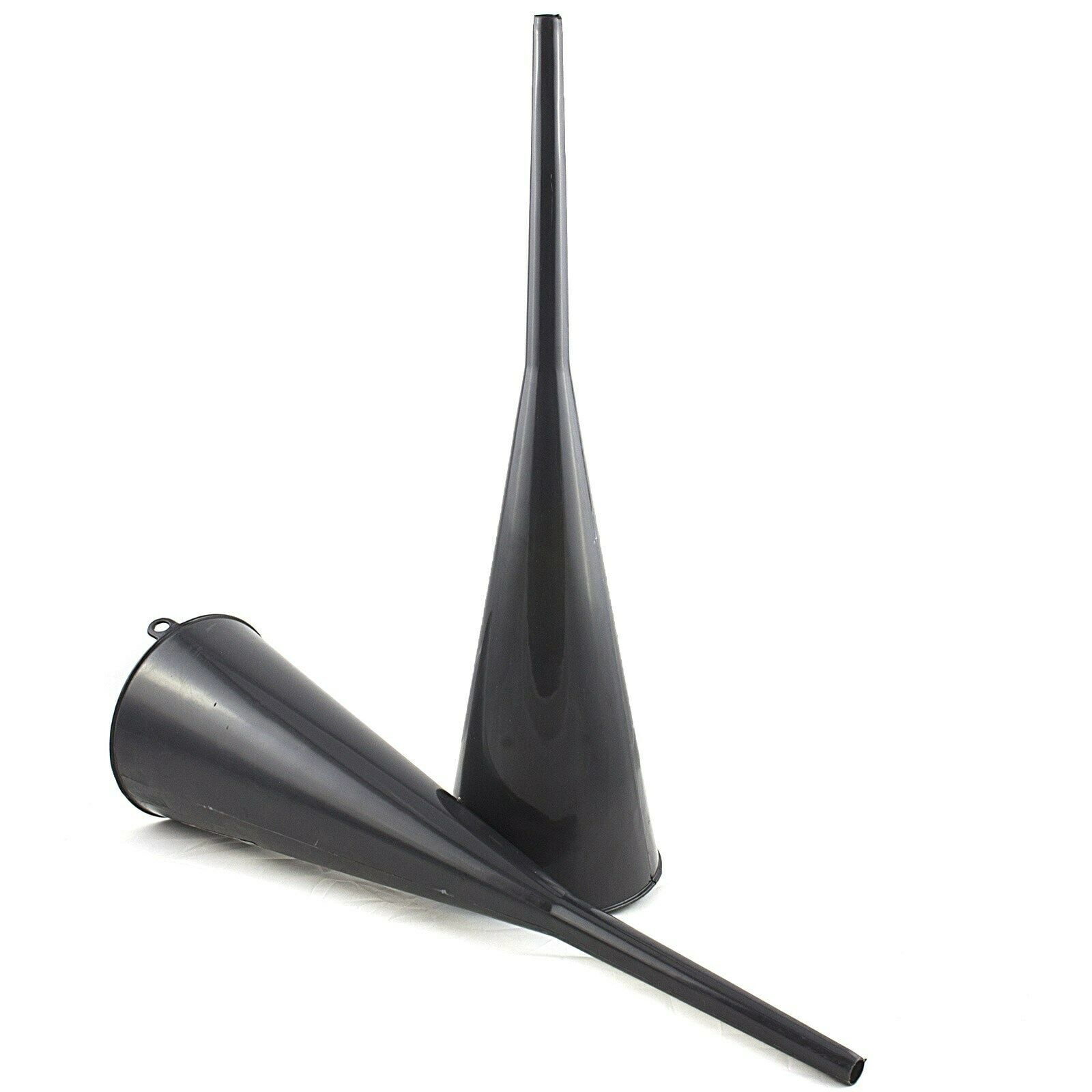 2 PACK 18" LONG NECK PLASTIC FUNNEL TOOL Kitchen Garage Garden Engine ...