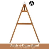 Zimtown Porch Swing Frame Stand A-Frame 600lbs Wooden Brown 5FT Outdoor ...