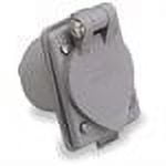 Hubbell HBL61CM64 Compact Gray Nylon Weatherproof Panel Mount Inlet ...