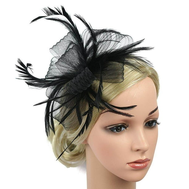 pitrice Feather Fascinators Womens Wedding Bridal Roaring 20s ...