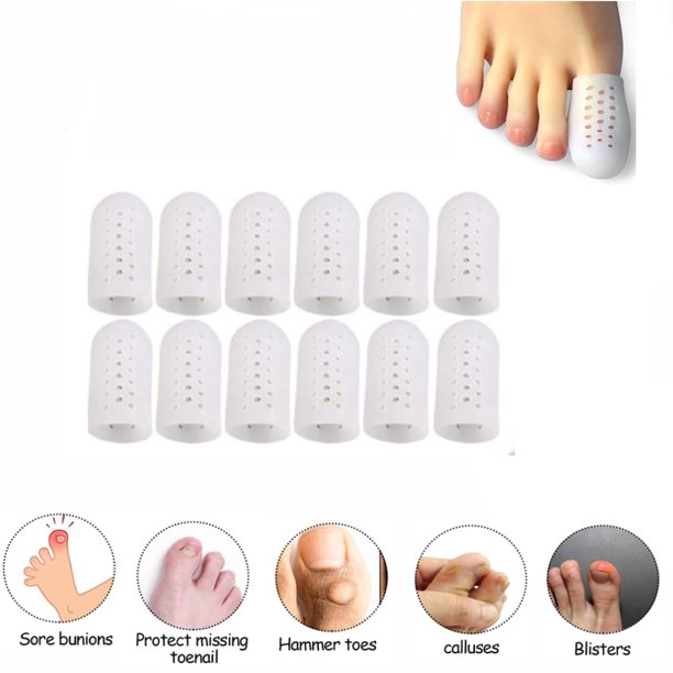 12 Pack Gel Toe Cap and Protector,Cushions and Protects to Provide ...